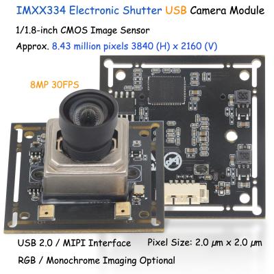 China 8MP 4K 30fps Sony IMX334 USB Camera Module Industrial Machine Vision CMOS Sensor Camera Module for sale