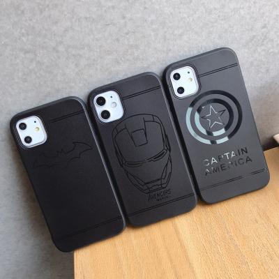 China Dull Polish Superhero Captian American, Iron Man, Spider man Iphone 6-Iphone 11 pro max shell for sale