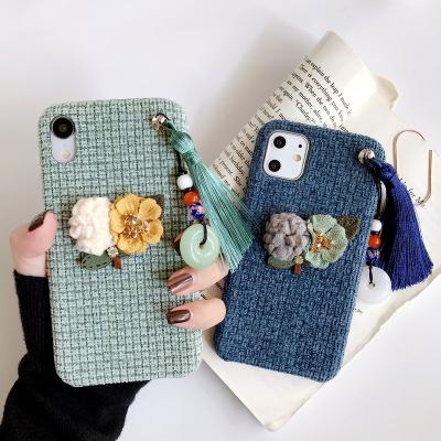 China Small flower with tassels  Iphone 6-Iphone 11 pro max hard shell for sale