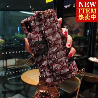 China Red/Black Colored pattern cloth shell for Iphone series mobile phone case for sale