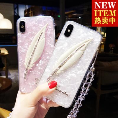 China feather pattern case for Iphone series mobile phone case for sale