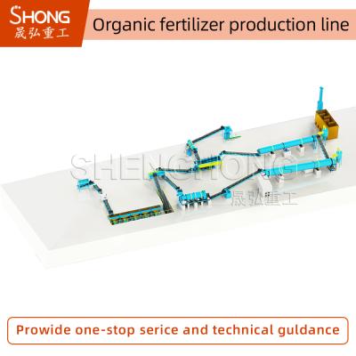 China Fully Automatic Organic Fertilizer Production Line for Large-Scale Compost Making with One-Step Molding Technology for sale