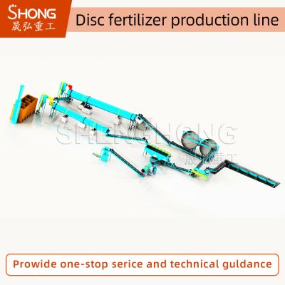 China Animal Manure Waste Disc Granulator Organic Fertilizer Line for sale