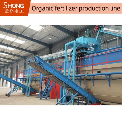 China Cow Dung Organic Fertilizer Granulation Production Line 10t / H Process for sale