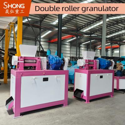 China 22KW Double Roller Fertilizer Granulator Machine for Dry Granulation with Carbon Steel Construction for sale