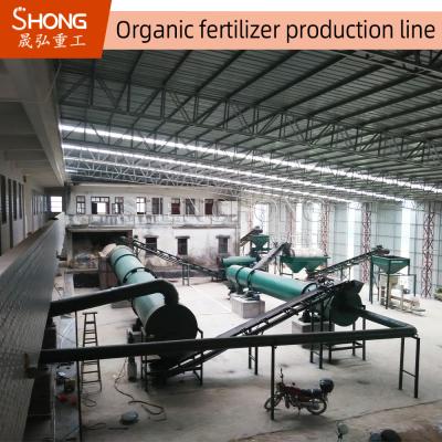 China ISO Certified Organic Fertilizer Production Line 1-20 Tons/Hour with Fermentation And Granulation for sale