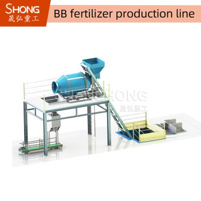 China 1-20t/h Capacity BB Fertilizer Production Line with 15-30KW Power and 380V Customized Voltage for Granular Fertilizer Blending for sale