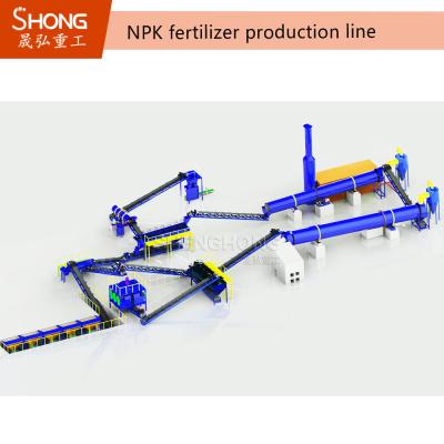 China Dry Process NPK Fertilizer Production Line with 2-4mm Granules and ≥90% Nutrient Content for sale