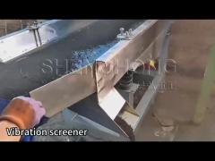 2-10 mm Dimensione pellet Acciaio al carbonio attrezzatura di screening vibratorio 1,2 * 4m per l'umidità del materiale 2%-4%
