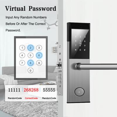 China Electronic Security Apartment Smart Door Lock APP Digital Keypad IC Card For Home for sale