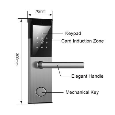 China Electronic Security Apartment Smart Door Lock APP Digital Keypad IC Card For Home for sale