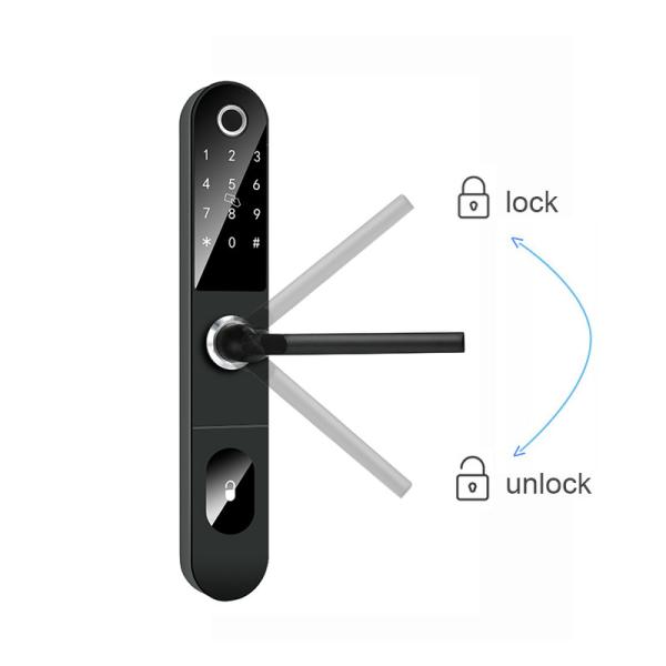 Aluminum Sliding Door Smart Lock European Standard 5 In 1 Keyless Fingerprint Door Lock