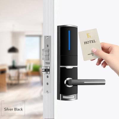 Chine 310*72mm Fermetures électroniques de portes intelligentes pour hôtels en alliage de zinc avec carte RFID et clé mécanique à vendre