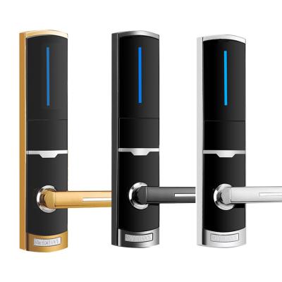 Chine 310*72mm Fermetures électroniques de portes intelligentes pour hôtels en alliage de zinc avec carte RFID et clé mécanique à vendre
