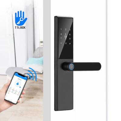 Cina 6 in 1 Multiple Functions Home Security Smart Fingerprint Door Lock with TTlock App in vendita