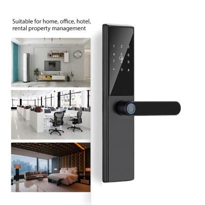 Cina Aluminum Alloy Smart Home TTlock Keyless Digital Door Lock Biometric Fingerprint Door Lock in vendita