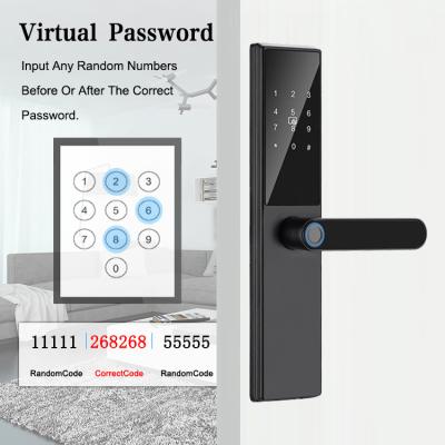 Cina 6 in 1 Multiple Functions Home Security Smart Fingerprint Door Lock with TTlock App in vendita