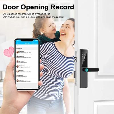 Cina Intelligent Digital Keyless Entry Smart Fingerprint Door Lock with TTlock App in vendita