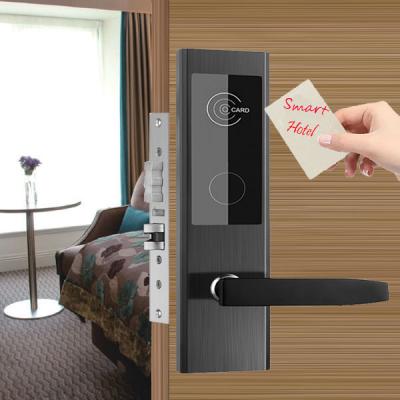 Cina Black Color Stainless Steel Hotel Key Card Door Locks with 2 Years Warranty in vendita