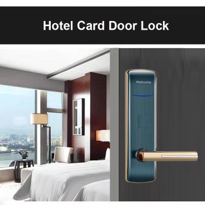 Cina Zinc Alloy Black Color Smart Key Card Door Locks for Hotel Motel Airbnb in vendita