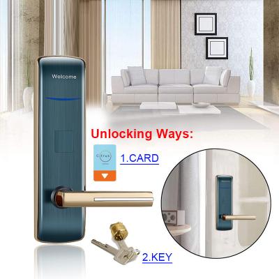 中国 3 Colors Optional Keyless Hotel Smart Door Locks with Swipe Card 販売のため