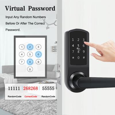 China Einfach verriegelte Türschlösser TTlock App-gesteuerte Türschlösser mit Passwort-Kartenschlüssel zu verkaufen