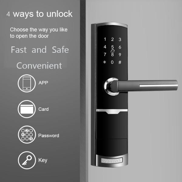 Gold Farbe Fernbedienung Smart Keypad Türschloss mit TTlock App Card Key