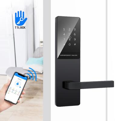 Cina black FCC CE ROHS BLE Wifi Keypad Door Lock For Home Apartment in vendita