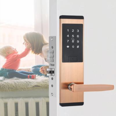 China PIN Code Card Intelligent Door Lock APP Controlled Smart For Hotel Apartment Te koop