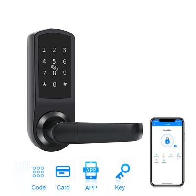 China Einfach verriegelte Türschlösser TTlock App-gesteuerte Türschlösser mit Passwort-Kartenschlüssel zu verkaufen