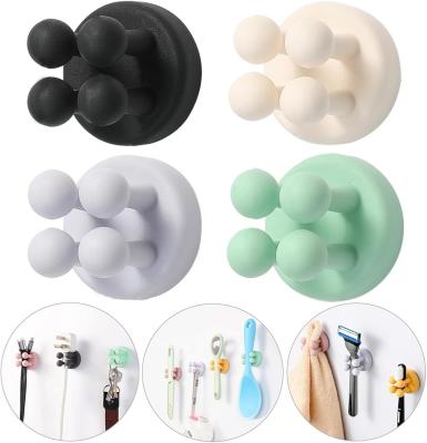China Silicone Hooks, Heavy Duty Adhesive Silicone Wall Hooks for Home & Bathroom for sale
