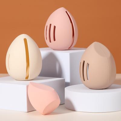 China Factory Wholesale Silicone Makeup Sponge Storage Bag, Dust-Proof Breathable Sponge Storage Box for Portable Makeup Tools for sale