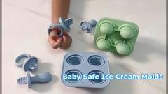 Factory Wholesale Food-Grade Silicone Baby Molars Ice Cream Stick Mold, Homemade Ice Cream Cone Mold
