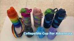 Factory Direct Sale Outdoor Sports Silicone Folding Water Cup, Telescopic Silicone Cup, Portable Col