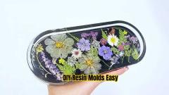 OEM/ODM DIY Crystal Drip Glue Resin Silicone Mold - Elliptical Cup Cover & Tray Storage Making Mold