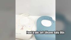 Food Grade Soft Silicone Baby Bibs, Waterproof Adjustable Infant Feeding Bibs