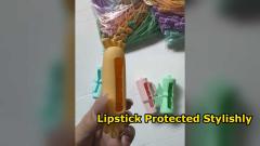 Food Grade Silicone Lipstick Protective Cover Reusable Shockproof Cosmetic Lip Balm Sleeve Cover Who