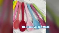 Factory Direct Food Grade Silicone Spoon, Heat Resistant Non-Stick Kitchen Utensil, Wholesale OEM OD