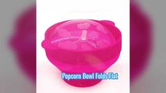 Factory Direct Foldable Silicone Popcorn Bowl, BPA-free Food-grade Popcorn Serving Bowl (Collapsible