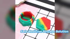 Factory Direct 26ml Bee Hexagonal Silicone Box, Sealed Silicone Storage Container for Smoke Oil Crea