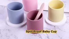 OEM/ODM Baby Food-grade Silicone Training Cup - Anti-drop Drinking Cup with Toothbrush, Tooth Cleane