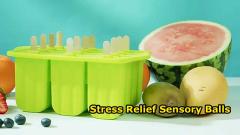Food-grade Silicone 12-piece Ice Cream Mold Popsicle Mold, FDA Certified, Reusable Freezer Safe, Fac