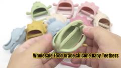 Food Grade Soft Silicone Baby Teethers, BPA Free Infant Teething Relief Toys, Factory Bulk Wholesale