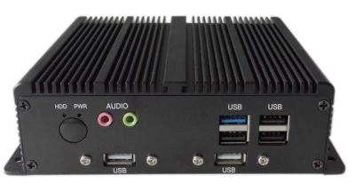 China Fanless Box PC Soldered On Board N2840/J1900/J6412 CPU 2LAN 2COM 6USB en venta