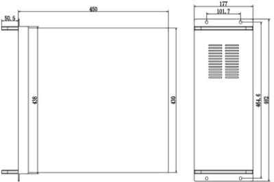 中国 IPC-8402産業棚のPC 4U前部のIPC 7か14の拡張スロットの電圧表示器 販売のため