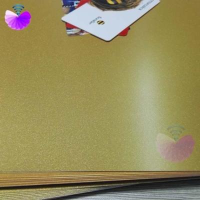 China Aging Resistance Inkjet PVC Sheet Printable Gold Color For Smart Card Production for sale