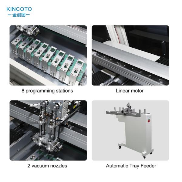 Quality KR82-2500H Auto Tray IC Programming Machine | 8 Stations + Stack Tray Feeder | for sale