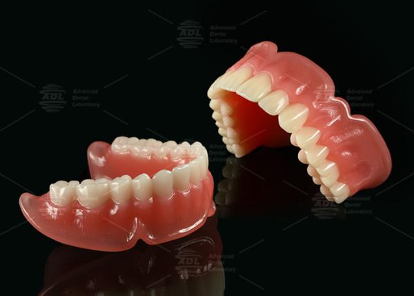 Quality CAD/CAM Digital Removable Partial Dentures Deep Pink Computer Printed Dentures for sale