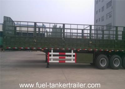 China 40FT THREE AXLE FLATBED SEMI TRAILER WITH SIDE WALL FOR CARGO AND CONTAINER TRANSPORTATION for sale