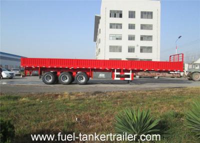 China High Bearing Capacity Side Wall Trailer , Flatbed Truck Trailer With Sidewall for sale